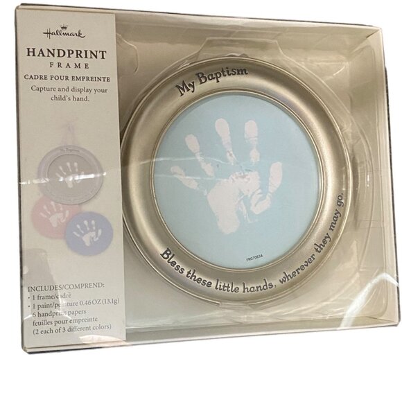 Hallmark | Accents | Hallmark My Baptism Handprint Frame Child Paint 3 ...